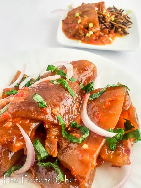 Peppered Ponmo, Peppered Cowskin - The Pretend Chef