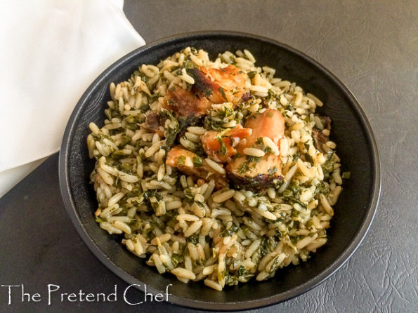 Green Leafy Vegetable Rice, Callaloo Rice - The Pretend Chef