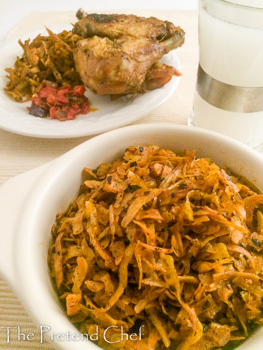 Ighu (Abacha), African Salad - The Pretend Chef