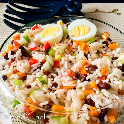 Simple Rice Salad - The Pretend Chef