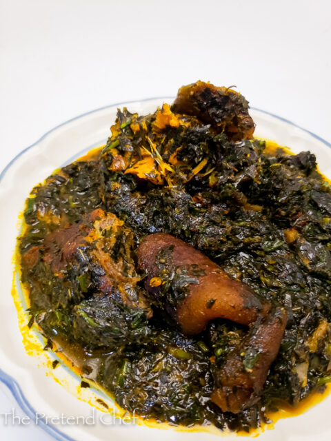 Editan Soup: How to cook Editan Soup with waterleaf - The Pretend Chef