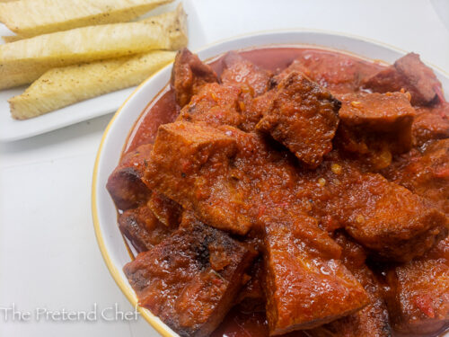 Easy Awara Tomato Stew (Tofu Stew, Tofu Sauce) - The Pretend Chef