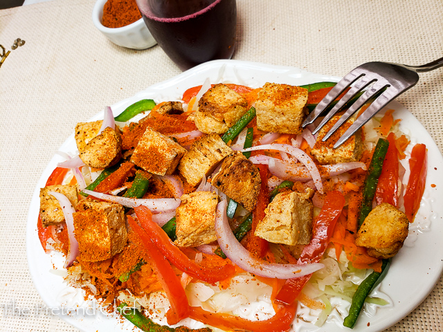 Awara cabbage salad (Tofu Cabbage Salad) - The Pretend Chef